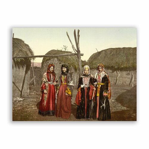 Постер, плакат на бумаге / Russian types of Tartar, women of the Caucasus, Russia / Размер 60 x 80 см
