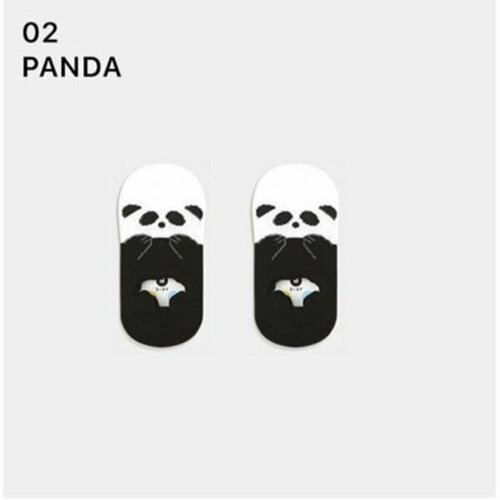 Носки GGRN Носки детские короткие (возраст 5-6лет), принт панда (OD-B-030-L-02)BABY, D TYPE, размер OD-B-030-L-02, черный, белый
