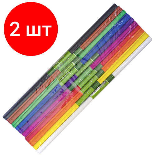 Комплект 2 наб, Набор креповой бумаги в рулоне 2000х500 9755, 10цв (трад) 9755037002PM