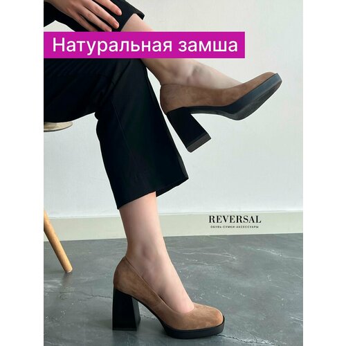 Туфли Мэри Джейн Reversal, размер 38, черный, коричневый