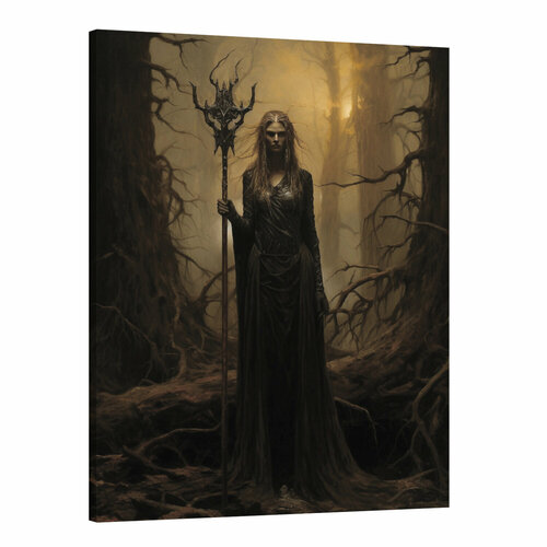 Интерьерная картина 50х70 "Ведьма с железным трезубцем"