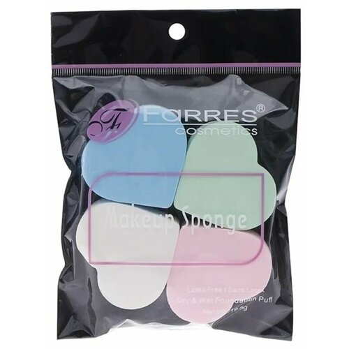 Farres cosmetics Спонж для макияжа Сердце, 4 шт/уп