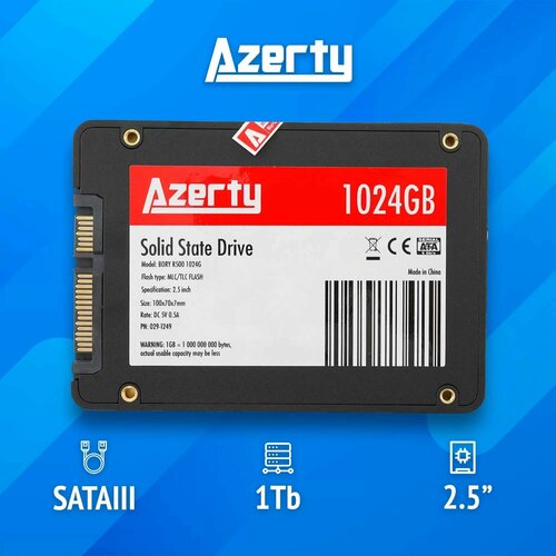 SSD-диск Azerty на 1 ТБ с интерфейсом SATA 2,5 дюйма