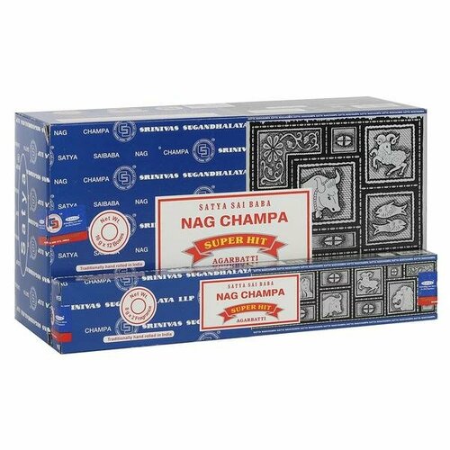 Satya COMBO NAG CHAMPA + SUPER HIT (Благовония комбо НАГ чампа + супер ХИТ, Сатья), 16 г.