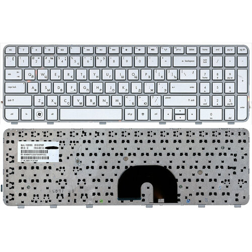 Клавиатура для HP Pavilion dv6-6107sz серебристая с рамкой