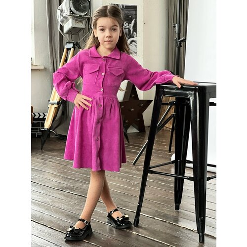 Платье Бушон, размер 104-110, фиолетовый