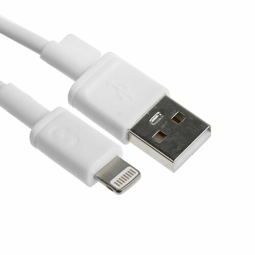 Кабель BYZ BC-041, Lightning - USB, 3 А, 1 м, силикон, белый (комплект из 8 шт)