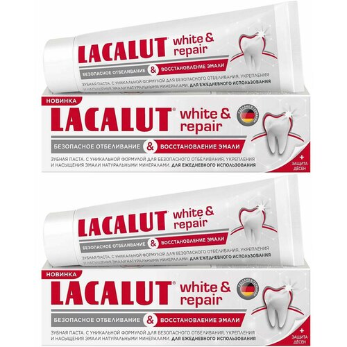 Lacalut Зубная паста White&repair 75 мл, 2 штуки