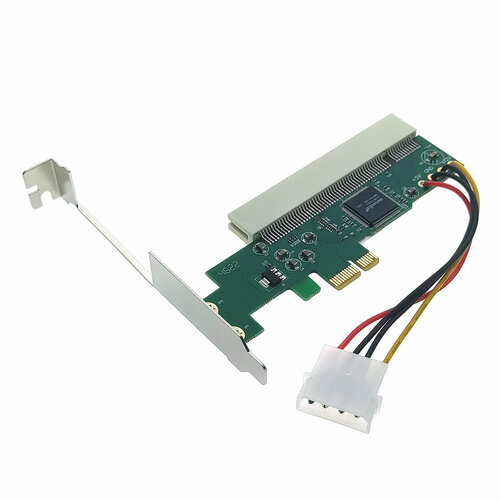 Адаптер PCI-E x1 male to PCI female 4 pin power, EPCIF-PCIM4pAd