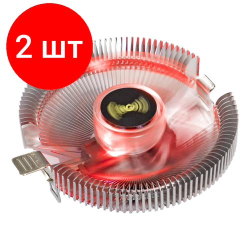 Комплект 2 штук, Кулер ExeGate Wizard EE91-RED, all sockets,75W, красн,90мм (EX286147RUS)