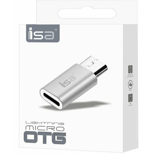 Переходник ISA Lightning - Micro USB Серебристый