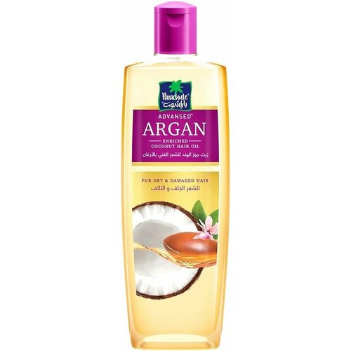 ARGAN enriched Coconut HAIR OIL, Parachute (Кокосовое масло для волос, обогащенное арганой, для сухих и поврежденных волос, Парашют), 200 мл.