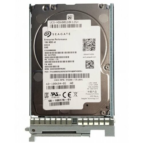 Жесткий Диск Cisco UCS-HD600G10K12G= 600Gb 10000 SAS 2,5" HDD