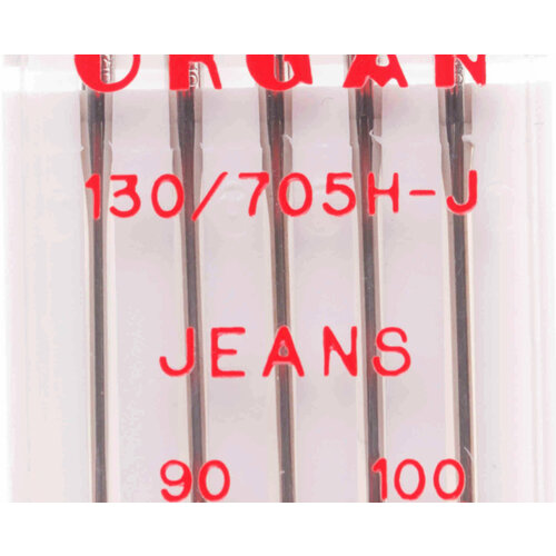 Иглы для швейных машин ORGAN для джинсы, №90-100, 5игл, 1шт