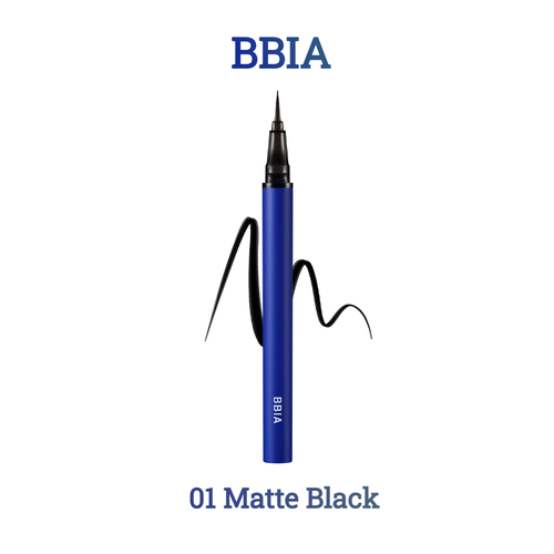 BBIA Водостойкая подводка для глаз – черный Never Die Brush Eyeliner – 01 Matte Black 0.4 гр