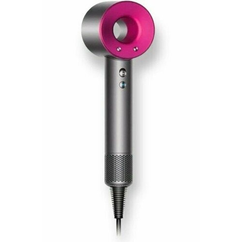 Фен для волос Super Hair Dryer 1600 Вт, 3 режима, 5 магнитных насадок, черный / розовый