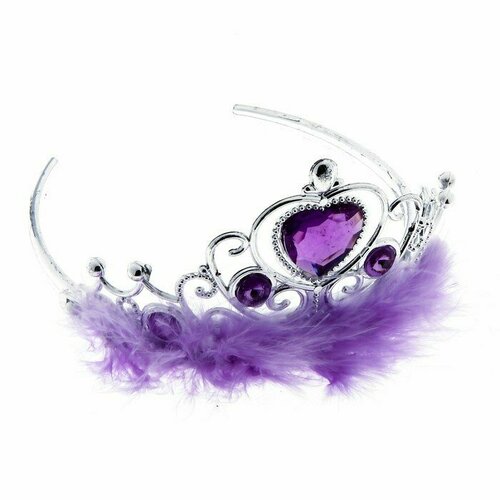 Корона «Леди», с мехом и стразами, фиолетовая (комплект из 24 шт)