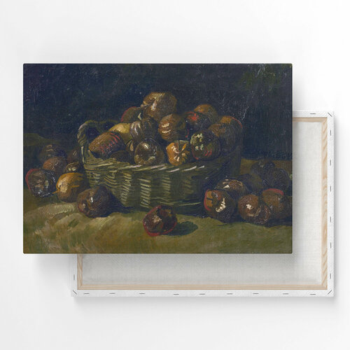 Картина на холсте, репродукция / Van Gogh - Basket of Apples, 1885 / Ван Гог / Размер 80 x 106 см