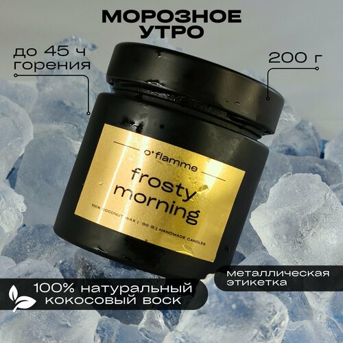 Интерьерная ароматическая свеча для дома O'Flamme. "Морозное утро"