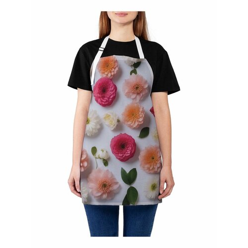 Фартук кухонный JoyArty "Весенние цветы", универсальный размер для женщин и мужчин, серия 8 марта