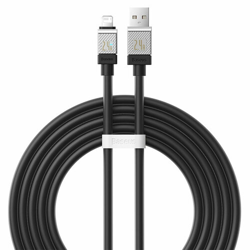 Кабель USB BASEUS CoolPlay Series USB - Lightning, 2.4А, 12W, 2 м, черный