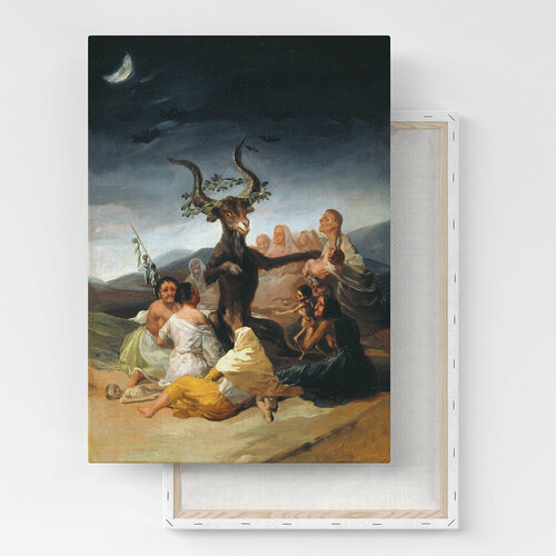 Картина на холсте, репродукция / Франсиско Гойя - Шабаш ведьм, 1798 / Размер 30 x 40 см