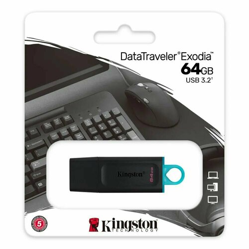 Флешка Kingston DataTraveler Exodia 256ГБ Black (DTX/256GB)