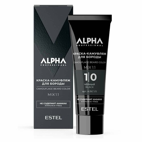ESTEL Краска-камуфляж для бороды ESTEL ALPHA PRO 1/0 40 мл