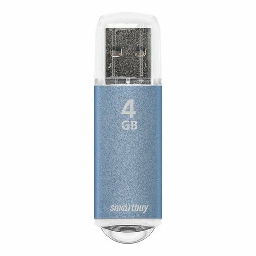 Smartbuy Флешка Smartbuy V-Cut, 4 Гб, USB 2.0, чт до 25 Мб/с, зап до 15 Мб/с, синяя
