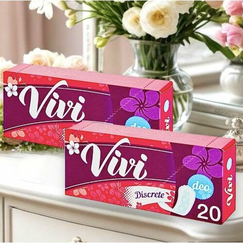 VIVI Discrete DEO прокладки ежедневные 20шт/1уп, 2 упаковки