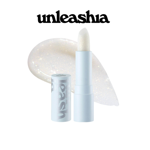 Веганский кристальный бальзам для губ с блёстками Unleashia Glacier Vegan Lip Balm 01 Snow Frost