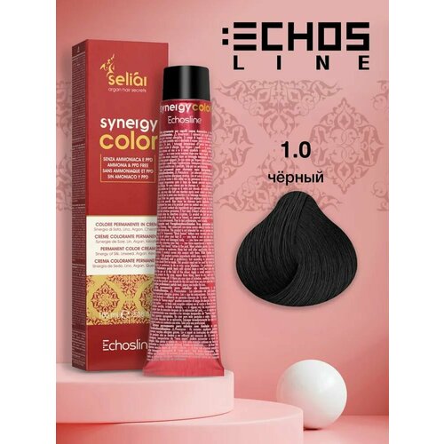 Echosline Echos SELIAR SYNERGY COLOR Безаммиачный краситель , 1.0 интенсивный черный, 100 мл