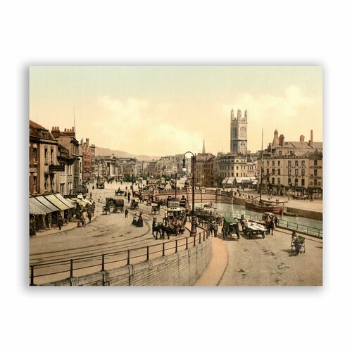 Постер, плакат на бумаге / St. Augustines Bridge, Bristol, England / Размер 60 x 80 см