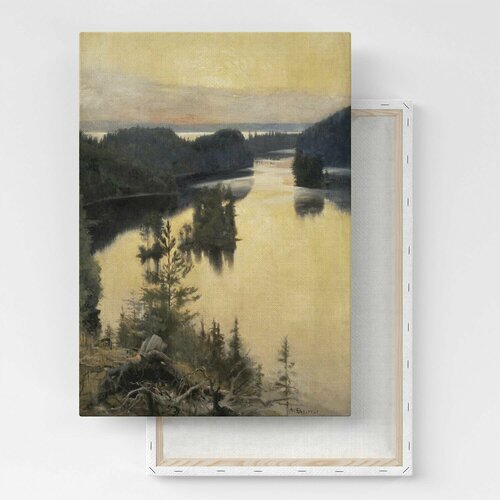 Картина на холсте, репродукция / Альберт Эдельфельт - Kaukola Ridge at Sunset / Размер 30 x 40 см