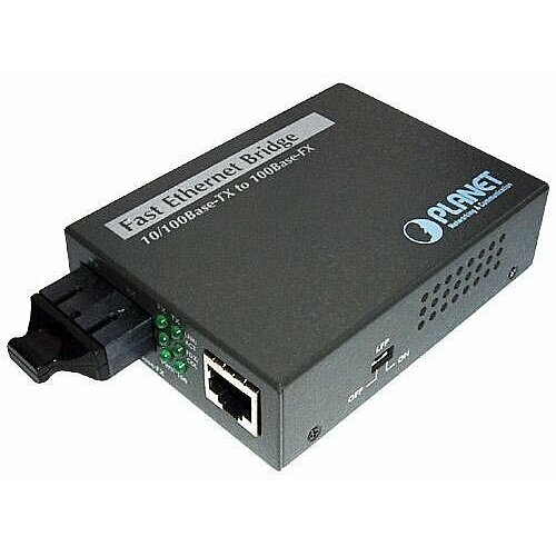 Planet FT-801 медиа конвертер/ 10/100Base-TX to 100Base-FX (ST) Bridge Media Converter, LFPT Supported