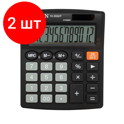 Комплект 2 штук, Калькулятор настольный компактный CITIZEN бухг. SDC812(BN/ NR) 12 разряд DP