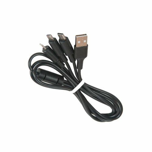 Cable / Кабель USB HOCO X25 Soarer 3 в 1 для Lightning, Micro USB, Type-C, 2.0 A, длина 1 м, черный