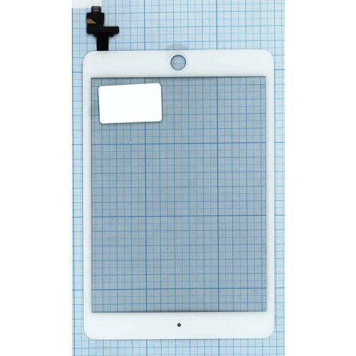 Сенсорное стекло (тачскрин) для Apple Ipad mini 3 (retina) + IC белое+ / 2048x1536 (QXGA)