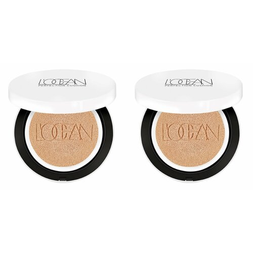 Тональный кушон для лица L’ocean Perfection Cushion Pact SPF50 PA+++ 23 Caffe Latte, 25 г, 2 шт