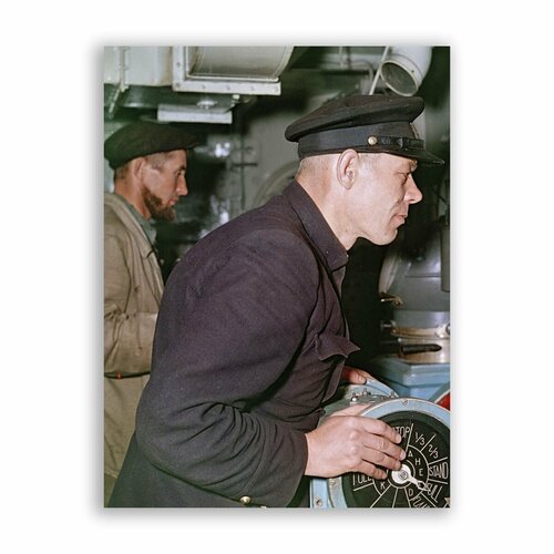 Советский постер, плакат на бумаге / Советские рабочие / Размер 40 x 53 см