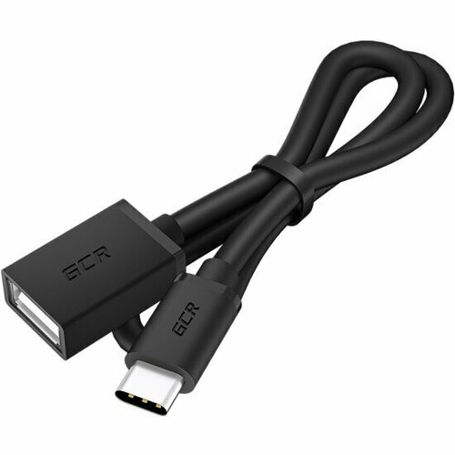 Кабель переходник Gcr 1.0m TypeC / USB 2.0 AF, черный, -55261