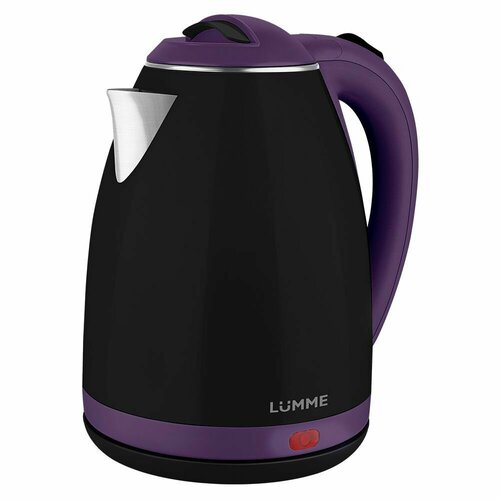 Чайник электрический LUMME LU-145 / электрочайник 2л/ теплосберегающая технология/ корпус-сталь , черный/темный топаз чайник металлический