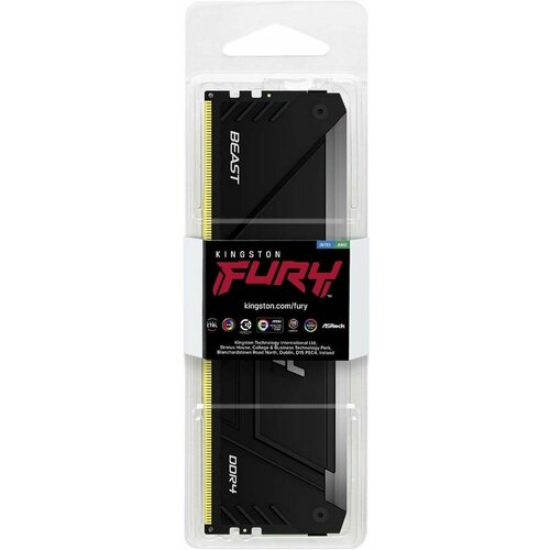 Оперативная память Kingston Fury Beast KF432C16BB2A/8 DDR4 - 1x 8ГБ 3200МГц, DIMM, Ret