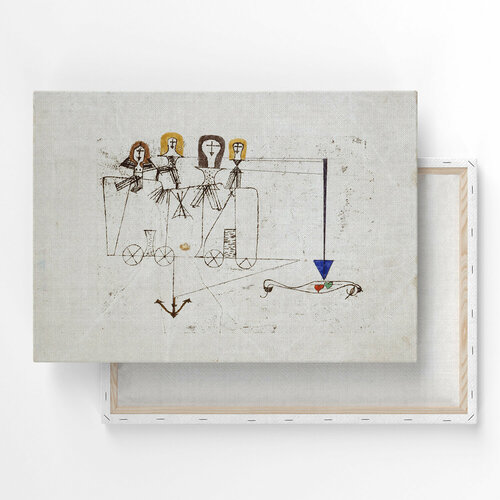 Картина на холсте, репродукция / Paul Klee - The Virtue Wagon / Пауль Клее / Размер 30 x 40 см