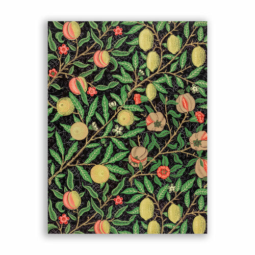 Постер цветы на бумаге / Flowers Pattern / Паттерн Цветов / Размер 30 x 40 см