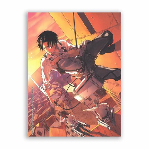 Постер, плакат на бумаге / Атака Титанов: Леви / Размер 30 x 40 см