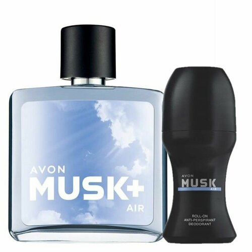 AVON AVON Набор мужской Musk Air+,(туалетная вода 75мл + шариковый дезодорант 50мл)