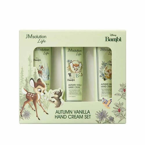 Набор кремов для рук с ароматом ванили, JMSolution Set Hand Cream Disney Life Autumn Vanilla, 3 шт.