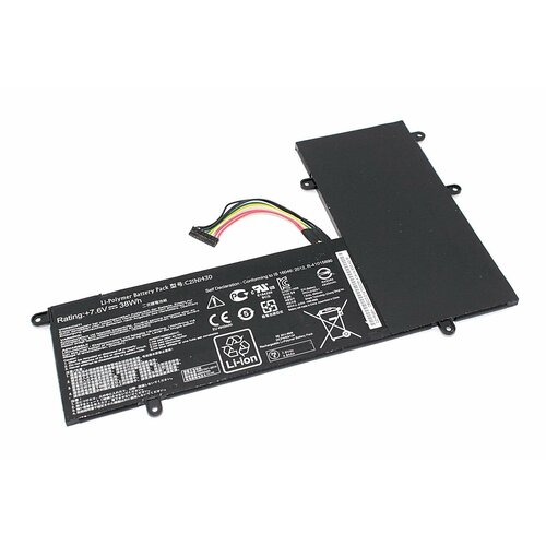 Аккумулятор для ноутбукa Asus Chromebook C201PA (C21N1430) 7.6V 4840mAh