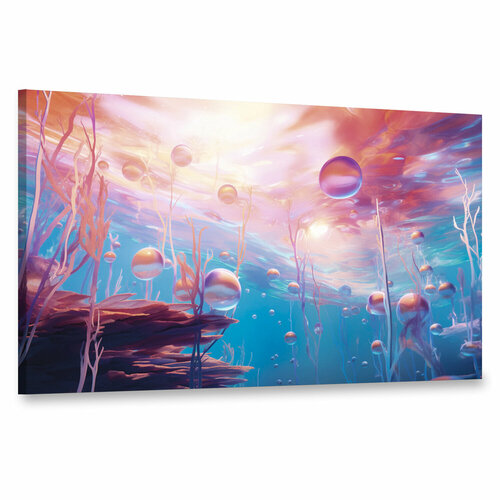 Интерьерная картина 100х60 "Пузырьки воздуха"